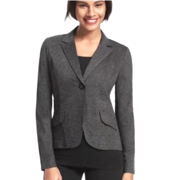 CAbi | Jackets & Coats | Cabi Rayon Spandex Knit Blazer Womens 2 Gray ...